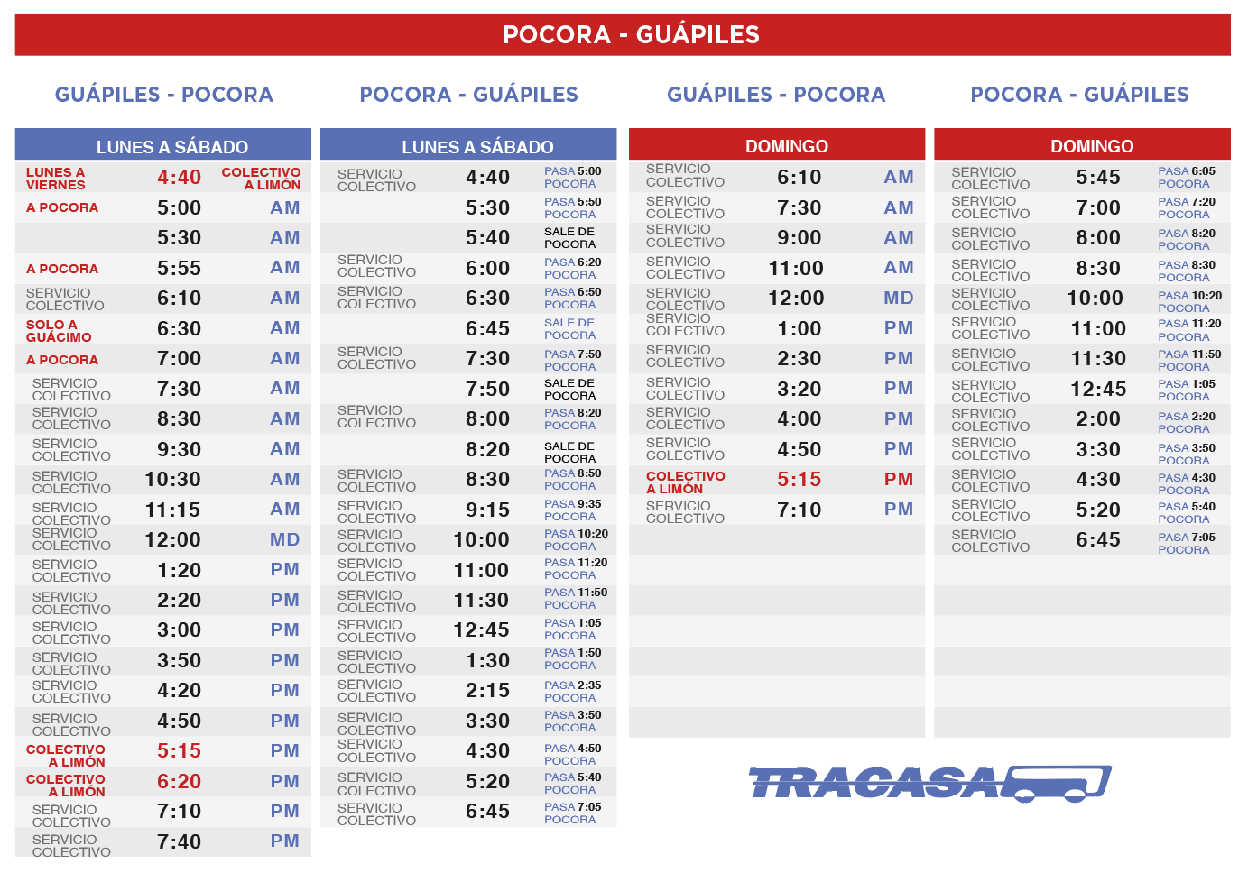 Horarios